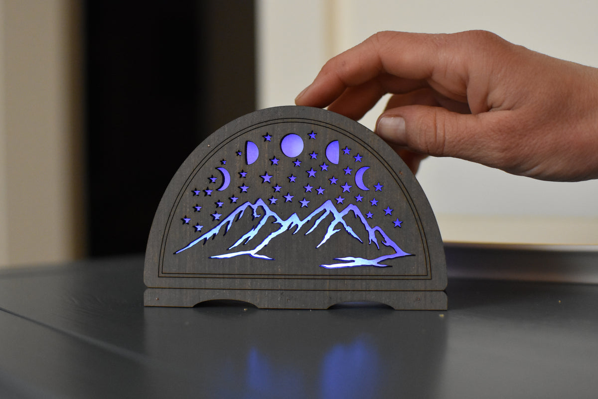 Petite Illuminated Mountain Lamp - 1 of 25 — J DREW Fabrication & Design