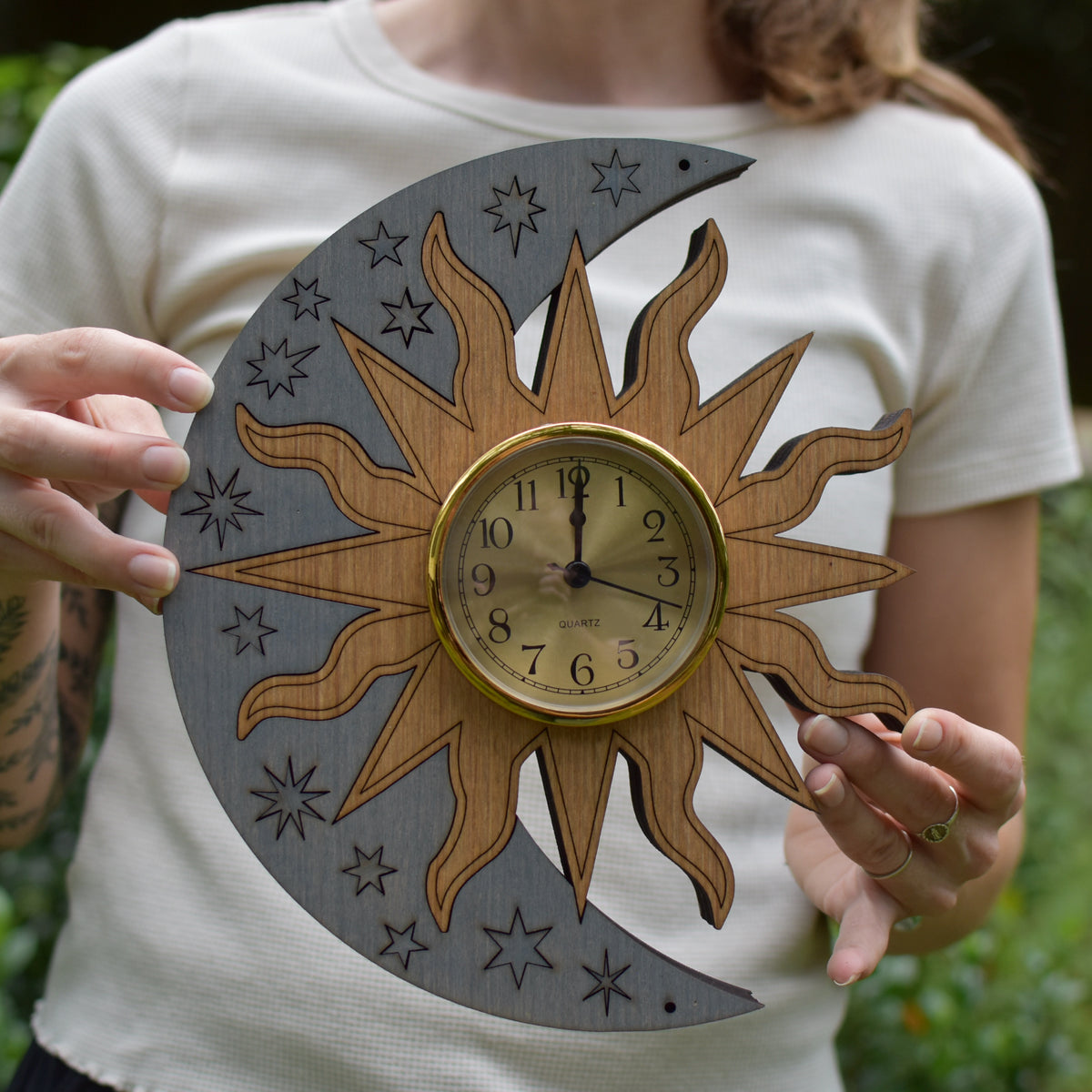 *Made To Order* Sun And Moon Wall Clock — J DREW Fabrication & Design