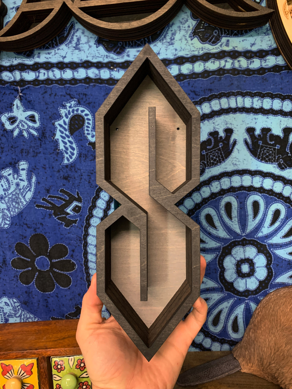 **Made To Order** Petite Weird "S" Thing Wooden Crystal Display Shelf ...