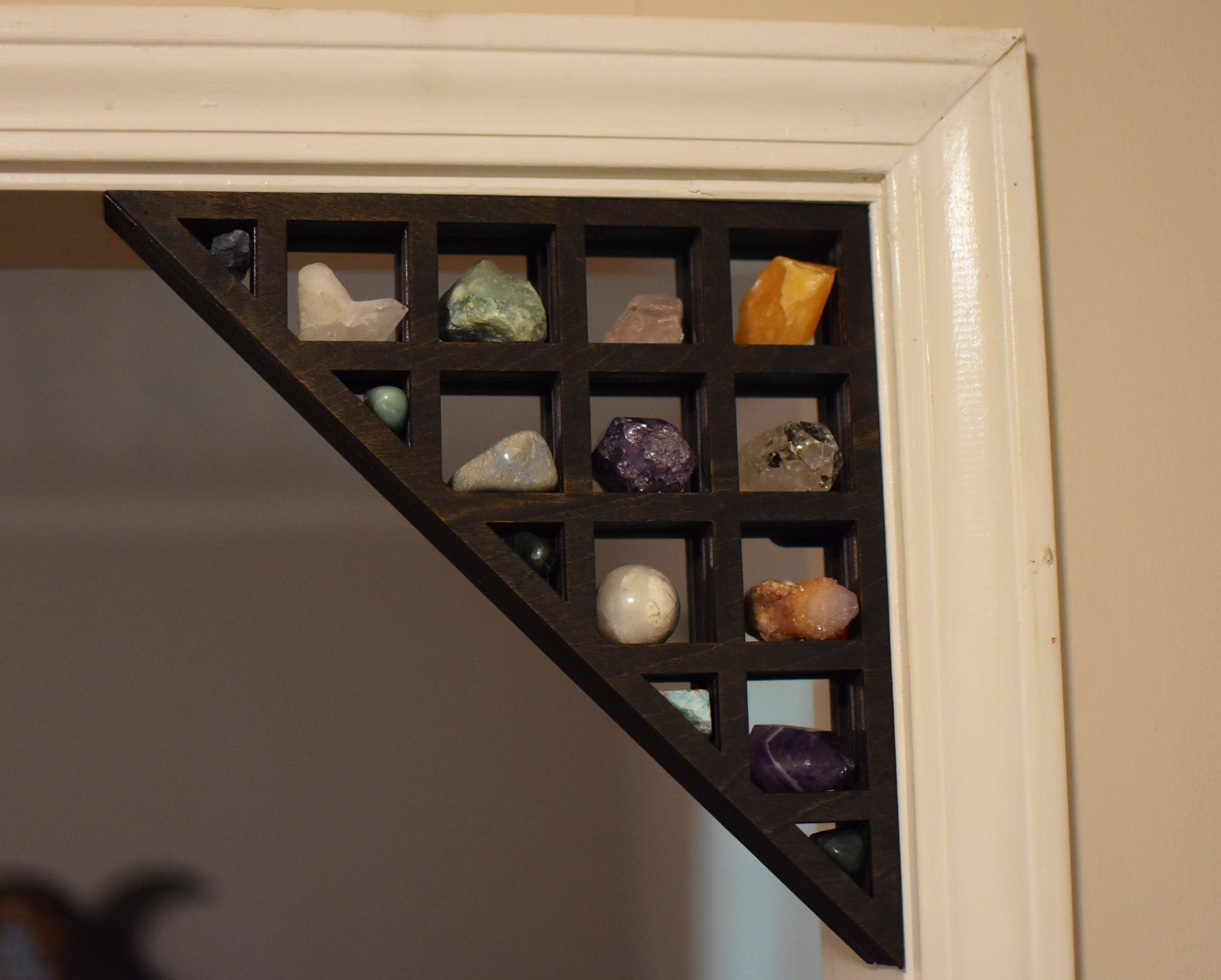 *Made To Order* Gingham Triangle Corner Crystal Shelf or Display — J ...