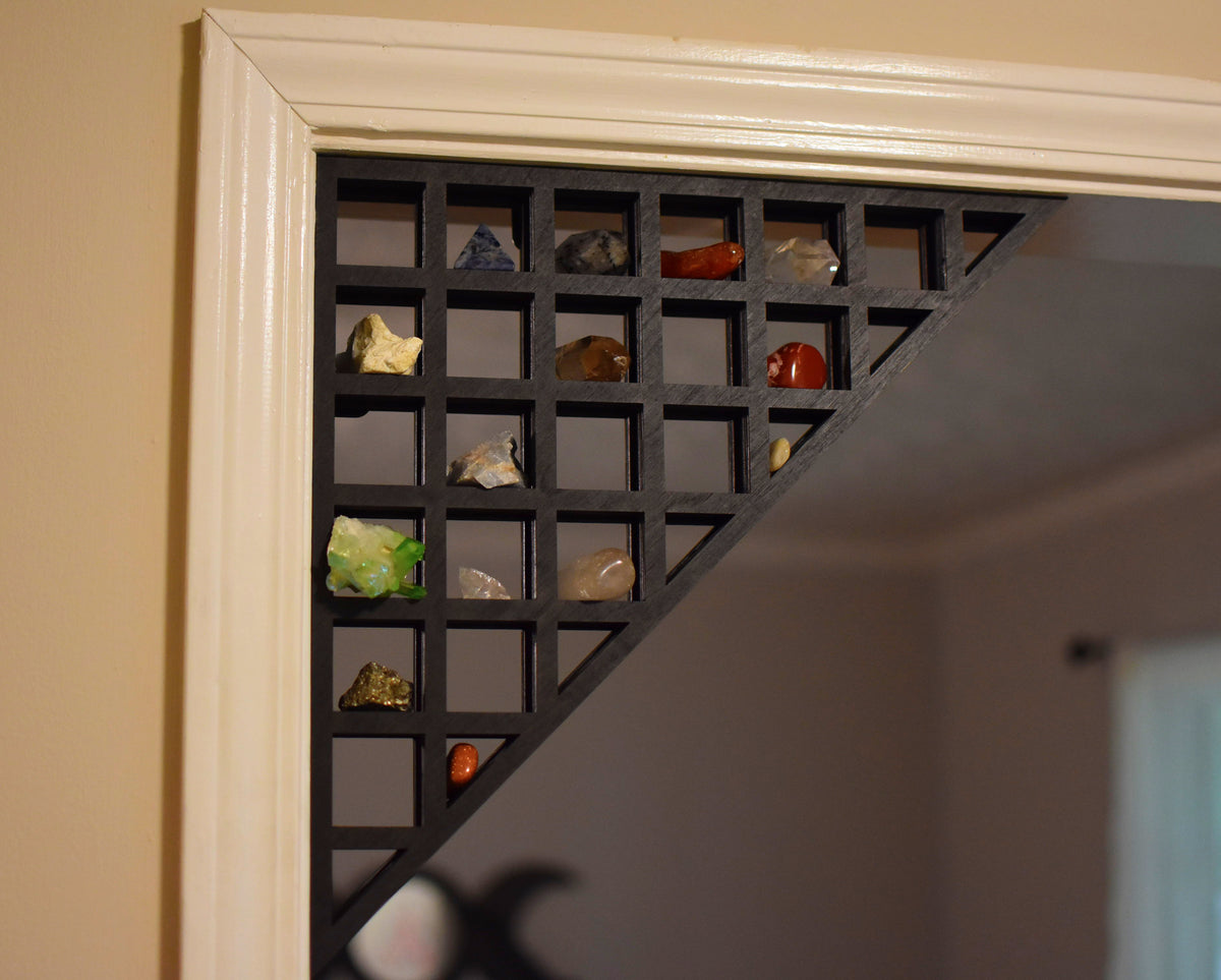 *Made To Order* XL Gingham Triangle Corner Crystal Shelf or Display — J ...