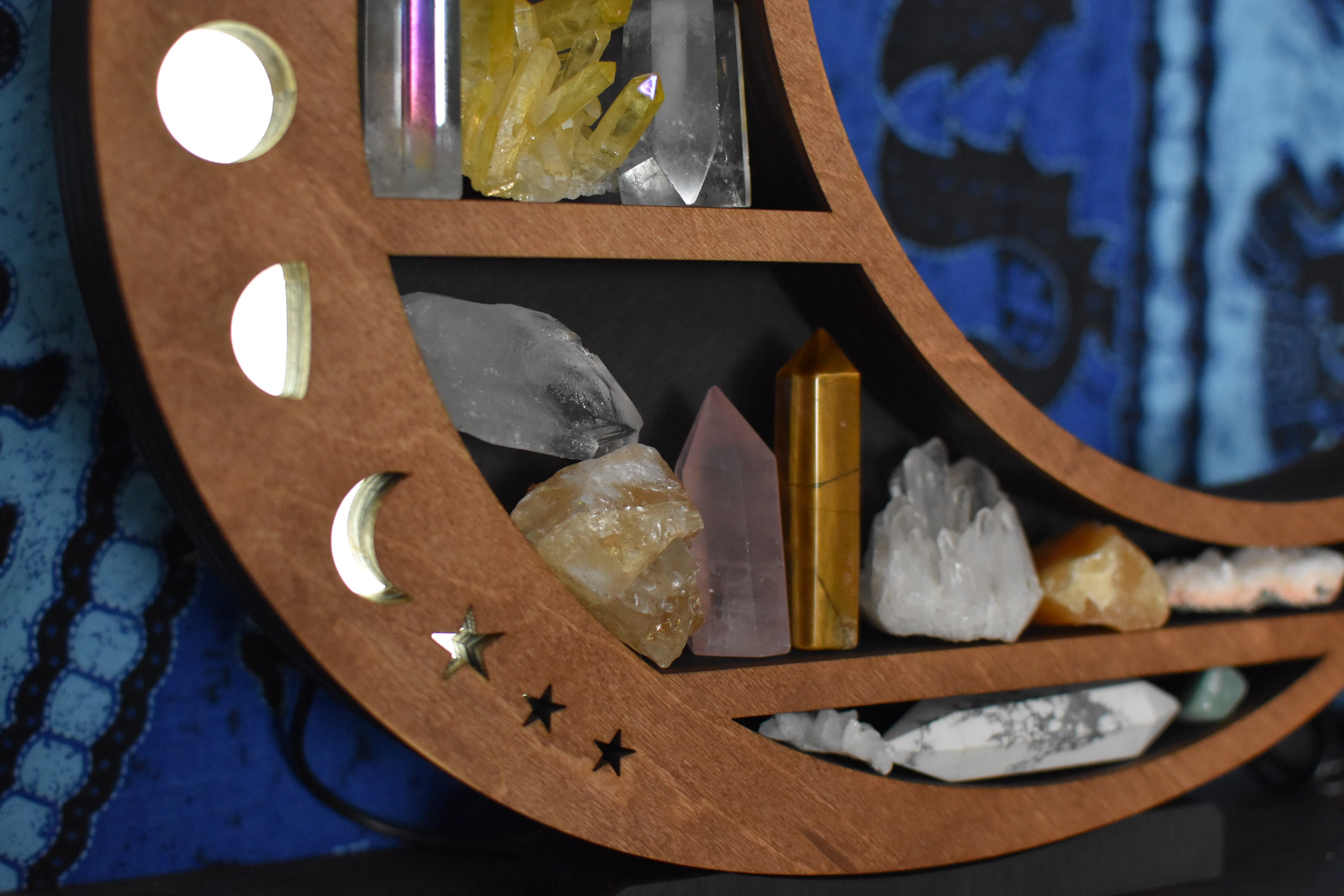 *Made To Order* Almond Brown Illuminated Crescent Moon Shelf — J DREW ...