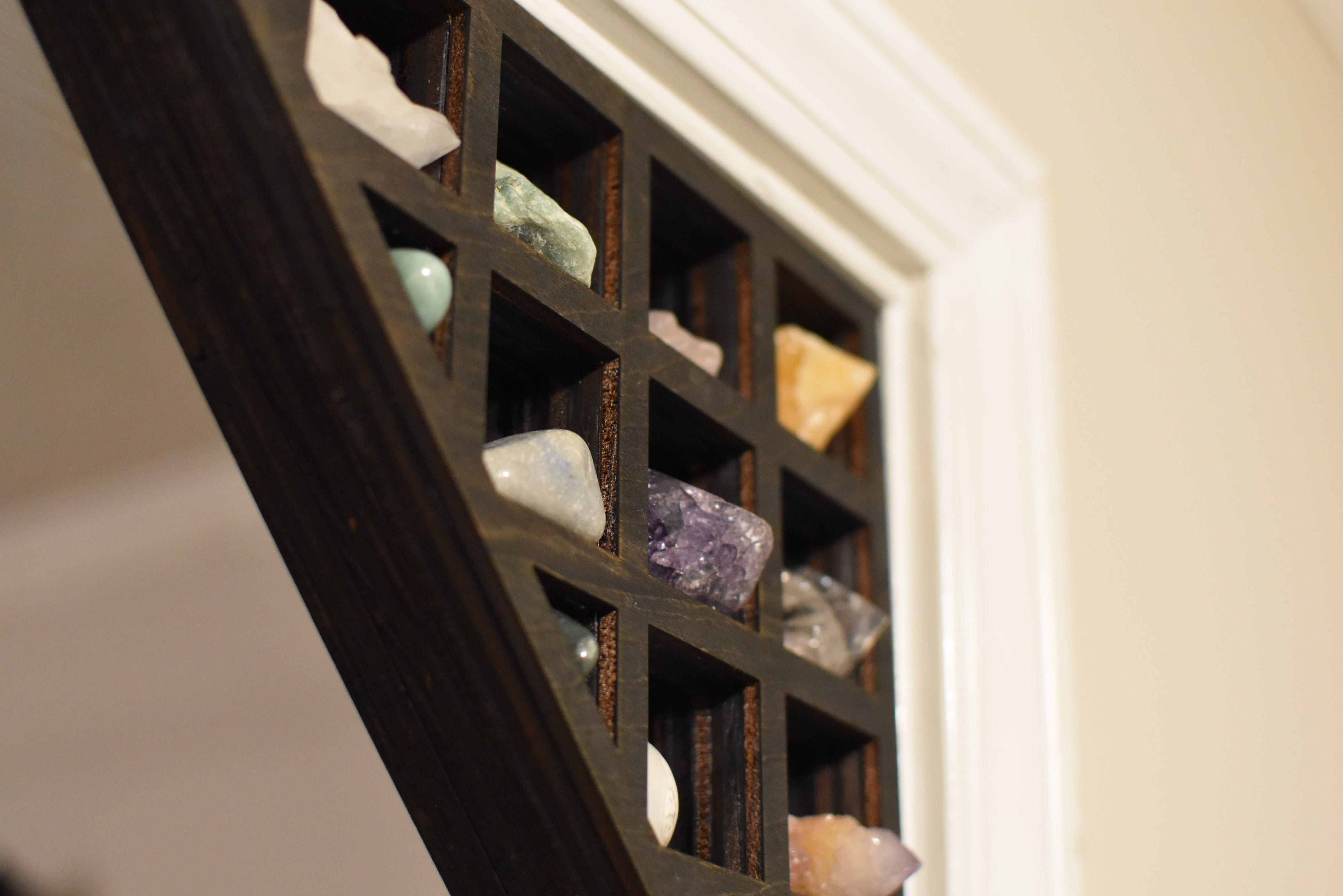 *Made To Order* Gingham Triangle Corner Crystal Shelf or Display — J ...