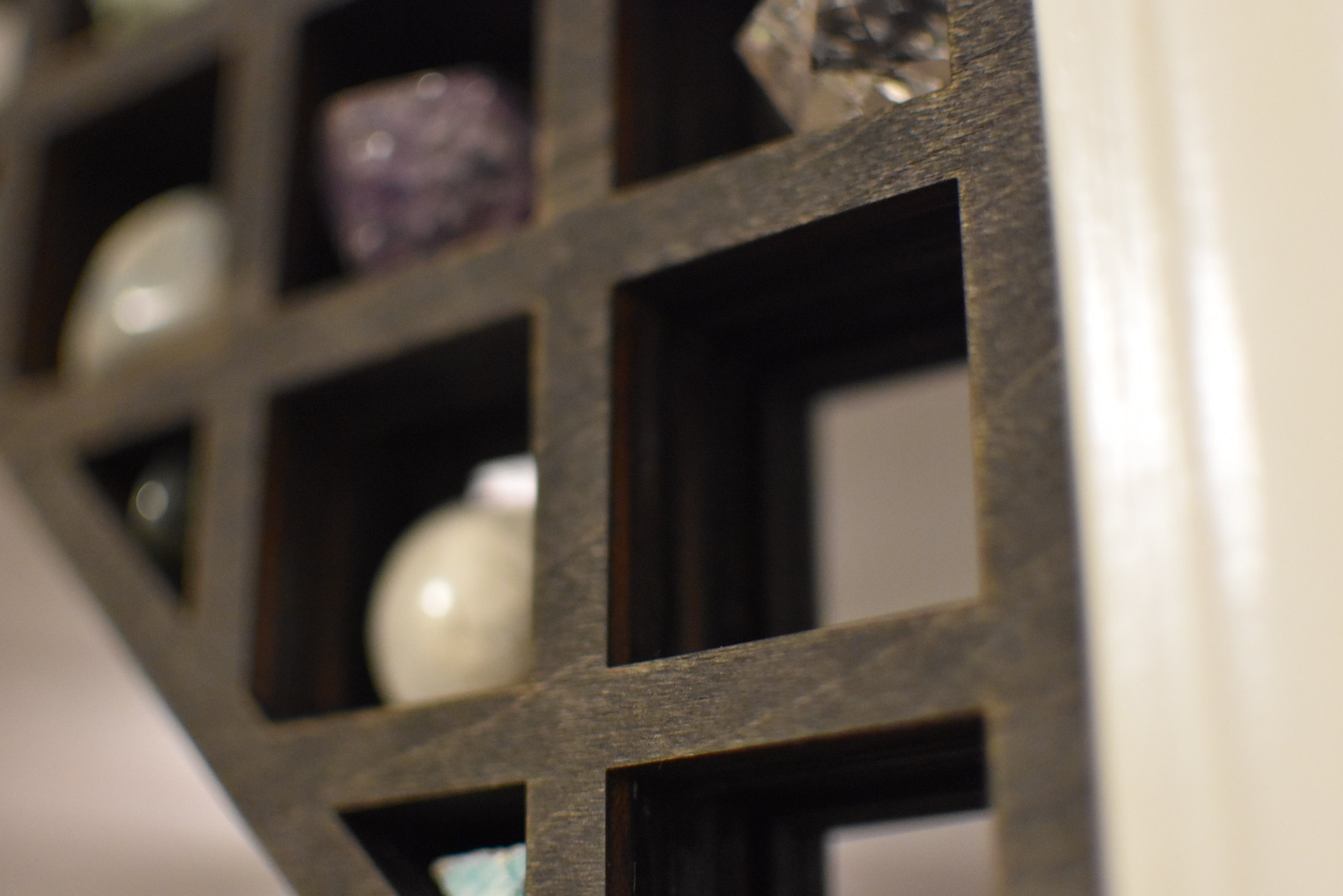 *Made To Order* Gingham Triangle Corner Crystal Shelf or Display — J ...