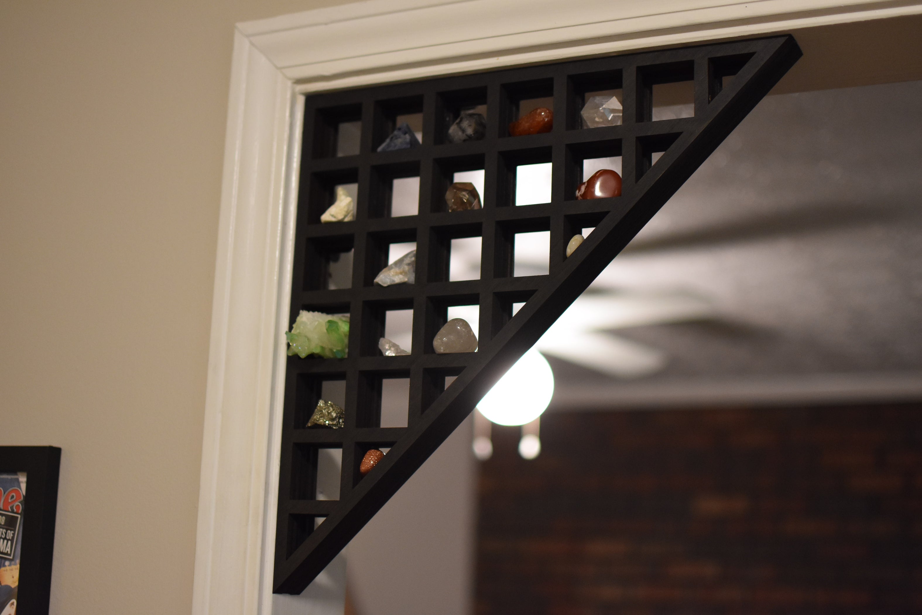 *Made To Order* XL Gingham Triangle Corner Crystal Shelf or Display — J ...