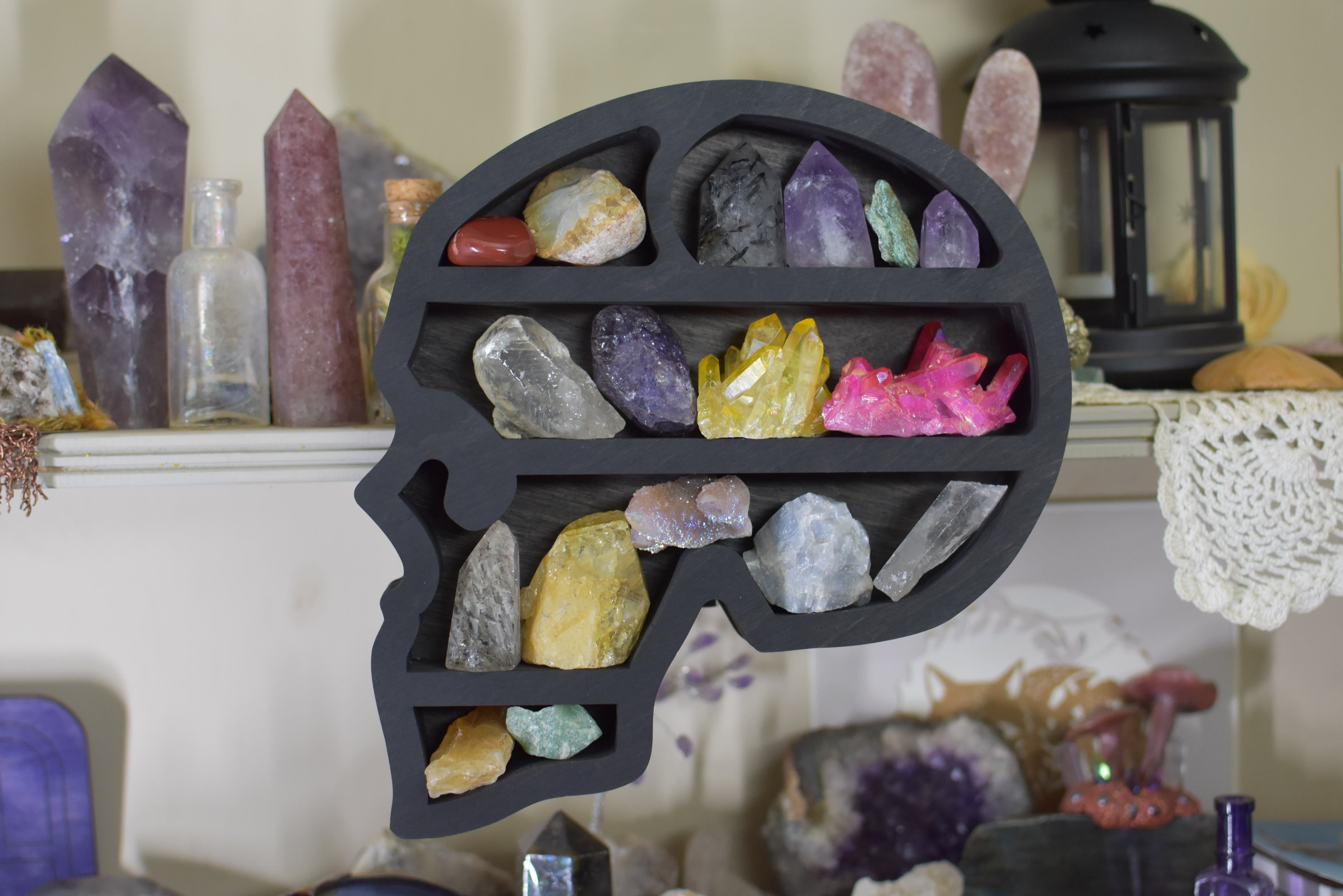 *Made To Order* Skull Floating Crystal Shelf — J DREW Fabrication & Design