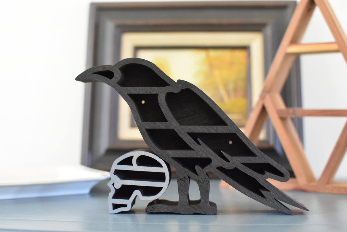 *Ready To Ship* Petite Crow & Skull Shelf — J DREW Fabrication & Design