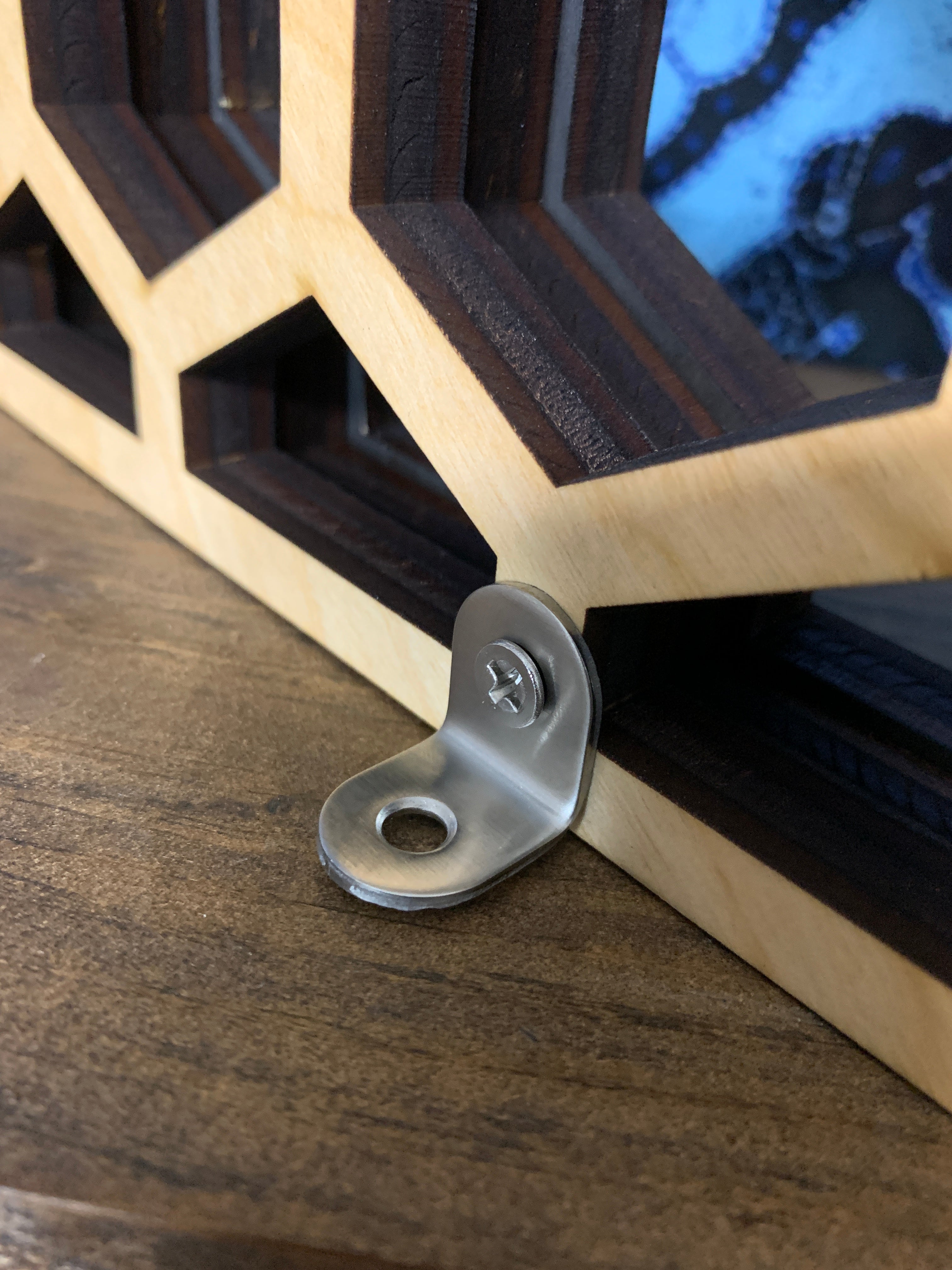 *Made To Order* Backless Honeycomb Shaped Corner Crystal Shelf or Disp ...