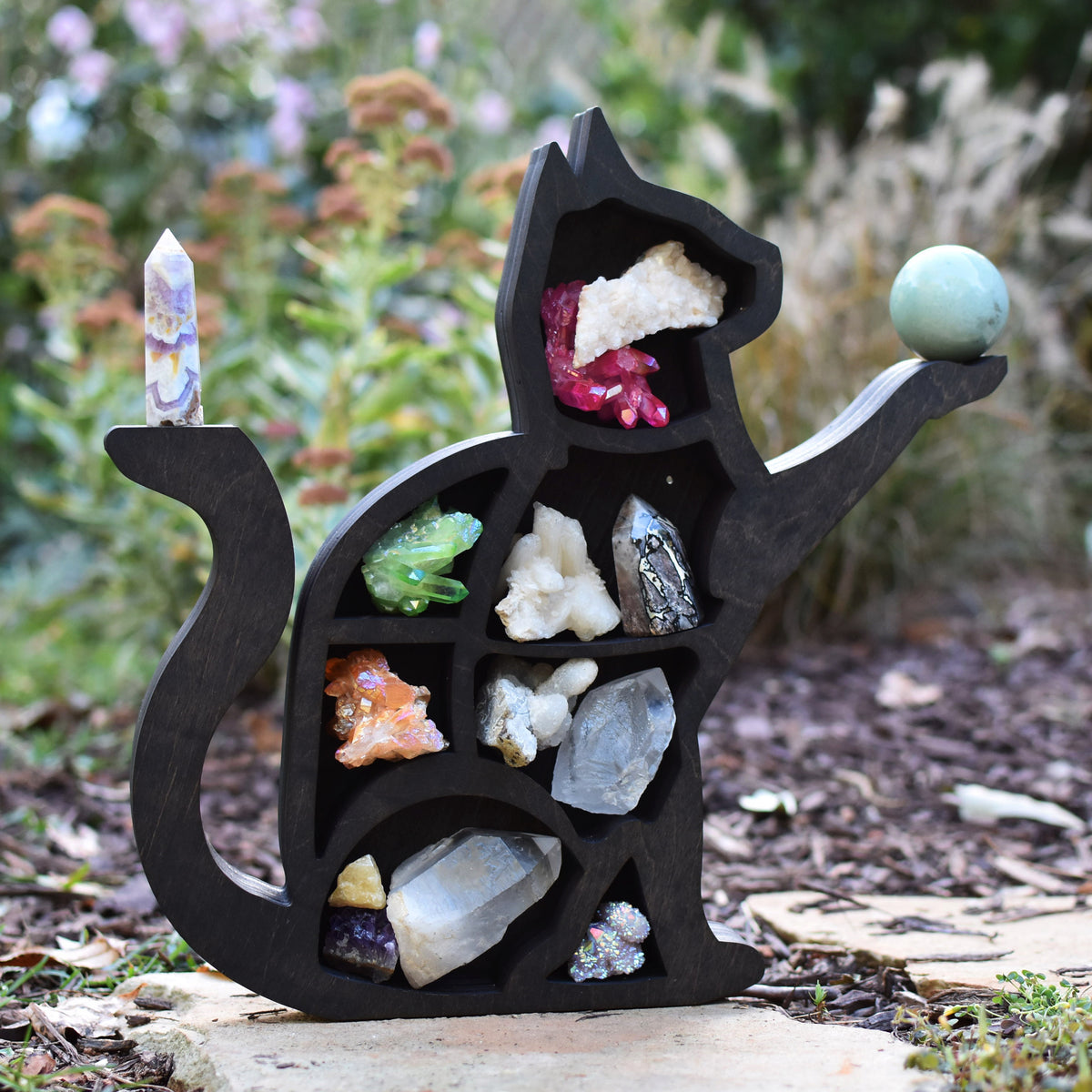 *Made To Order* Brown Raised Paw Cat Shaped Crystal Shelf — J DREW ...