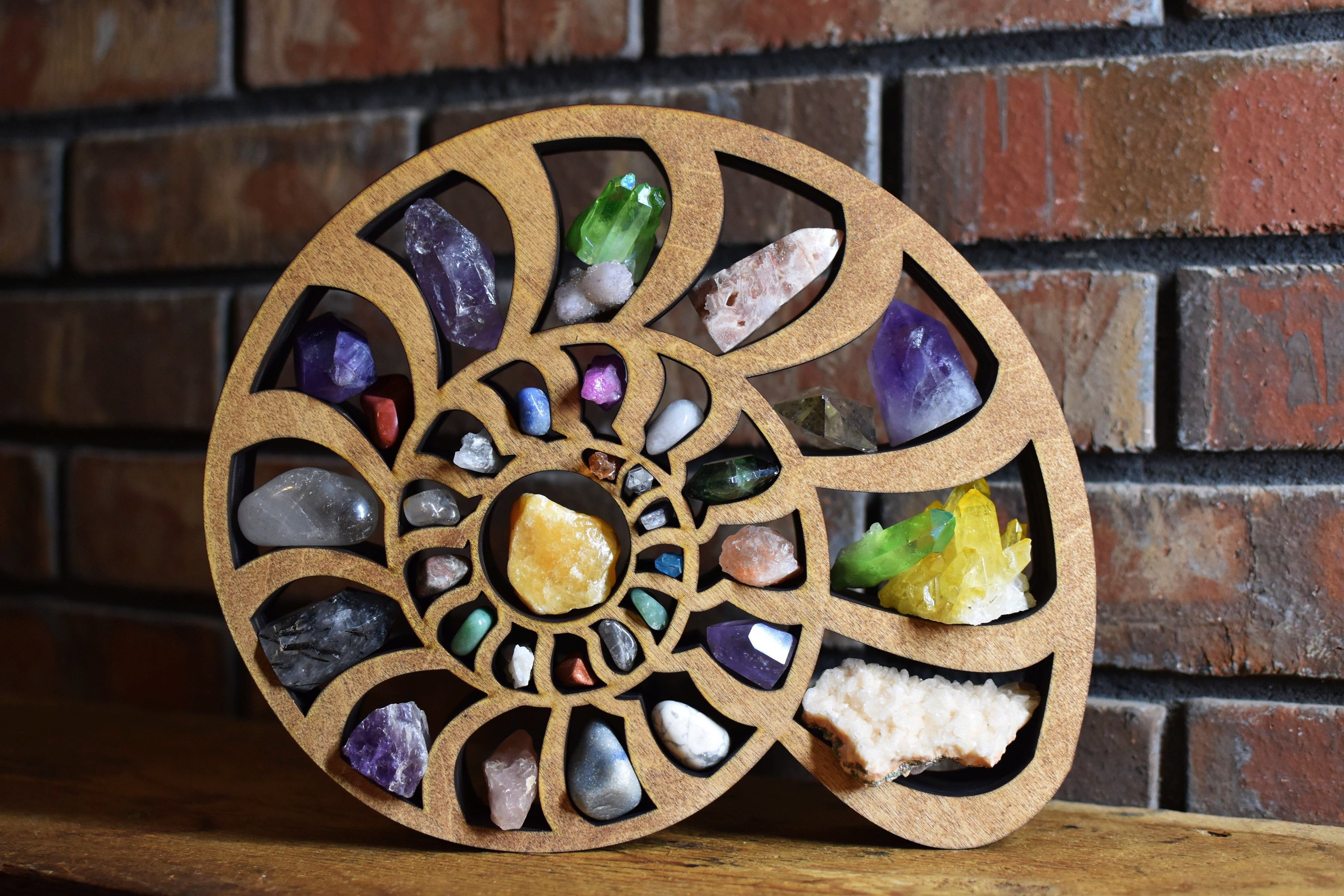 Ammonite Backless Crystal Shelf — J DREW Fabrication & Design