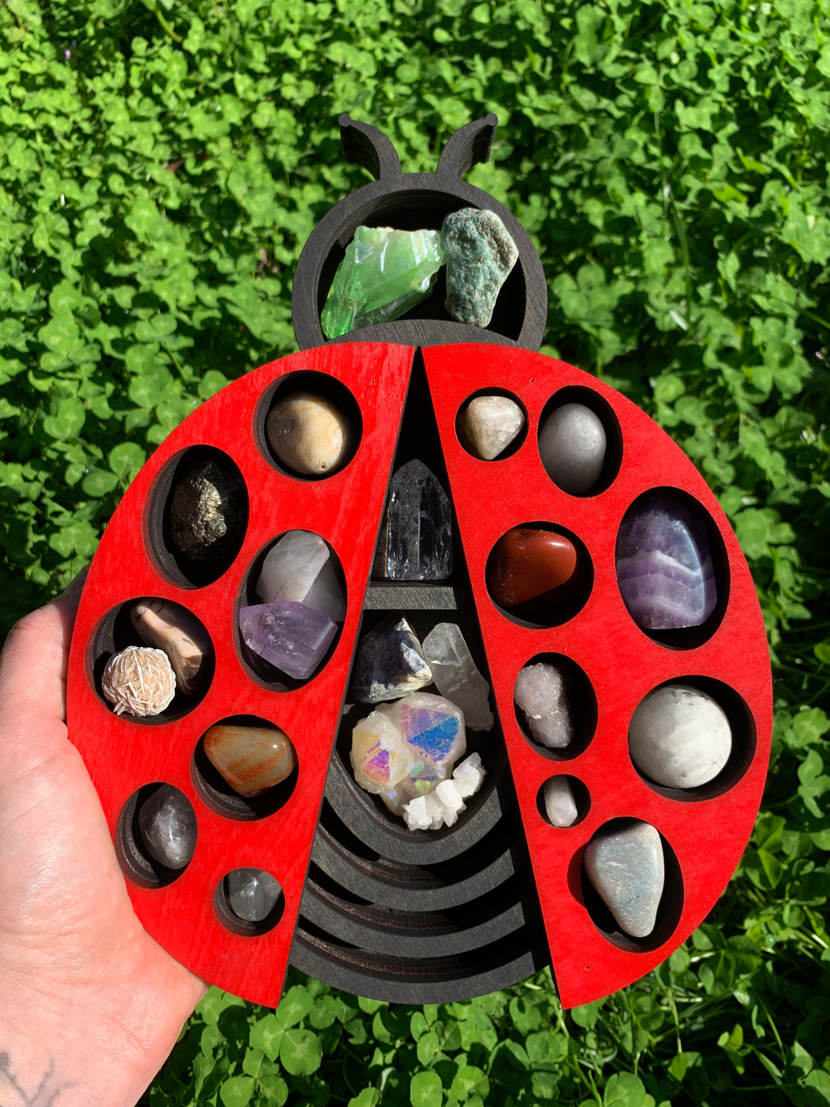 *Made To Order* Baby Ladybug Wood Carving and Crystal Shelf — J DREW ...
